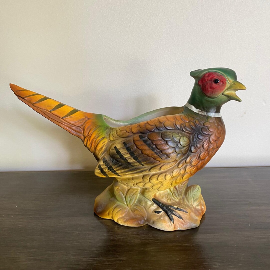 Vintage 1950-60s Ceramic Pheasant Planter, INARCO CN-0122 Hand Painted ...