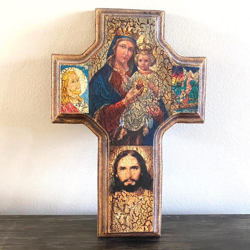 Decoupage Cross - Etsy