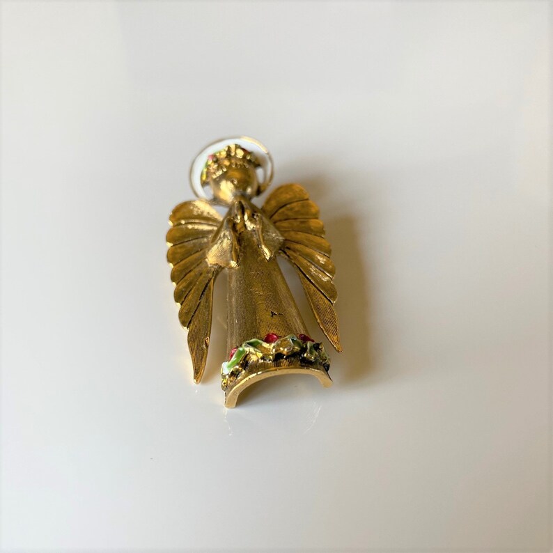 Vintage ART Angel Brooch Pin Modeart Gold Tone Singing MOD - Etsy