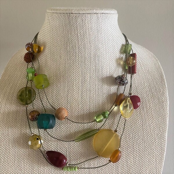 Rustic Bead Necklace - Etsy