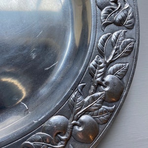 Vintage Arthur Court Apple Serving Aluminum Platter Plate, 14" Round ...