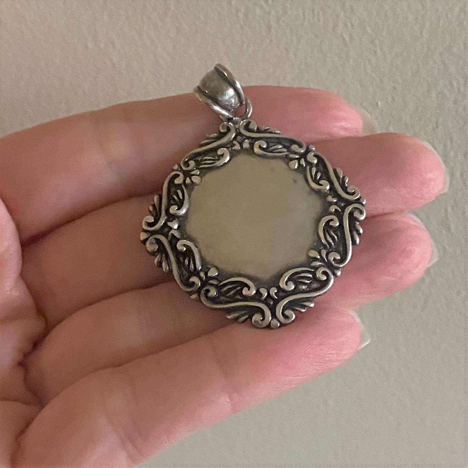 Vintage MWS Sterling Silver Scroll Pendant Mark Wasserman - Etsy