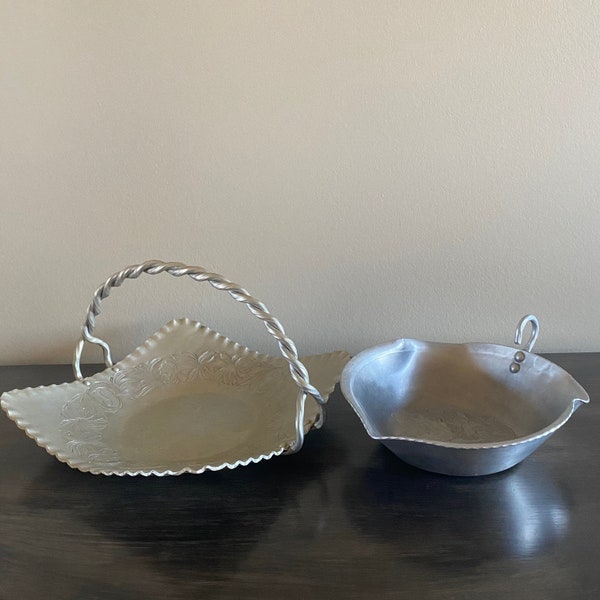 Hand Forged Aluminum Basket - Etsy