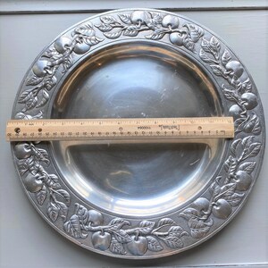 Vintage Arthur Court Apple Serving Aluminum Platter Plate, 14" Round ...