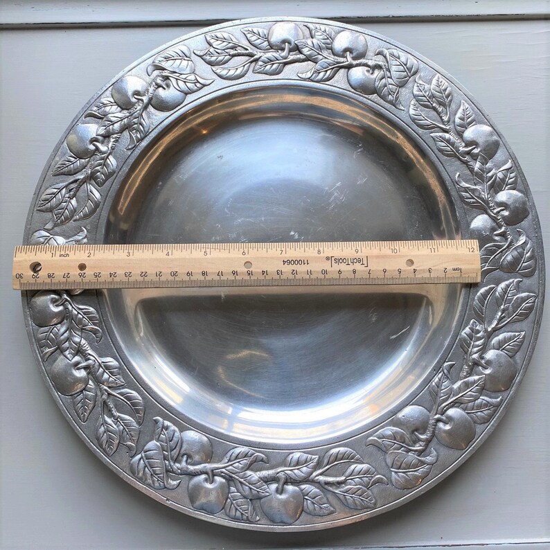 Vintage Arthur Court Apple Serving Aluminum Platter Plate - Etsy
