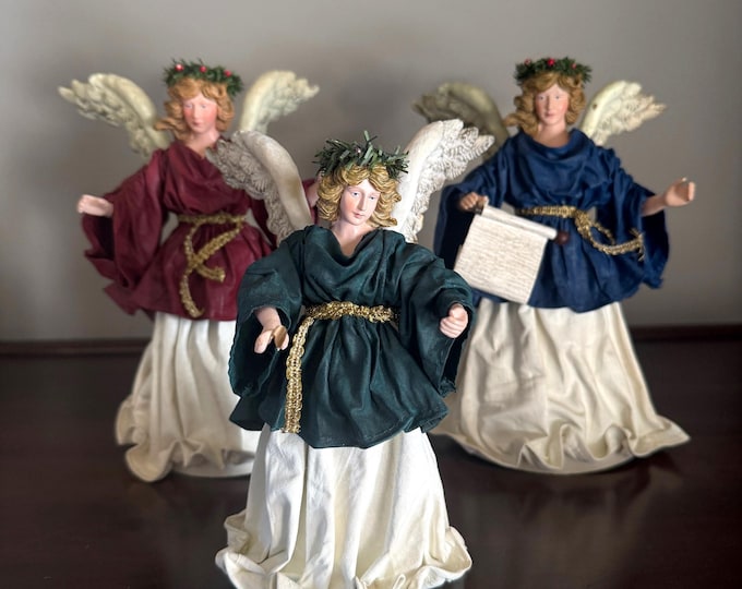 Vintage Clothtique Possible Dreams Angel Figurines, Paper Mache ...