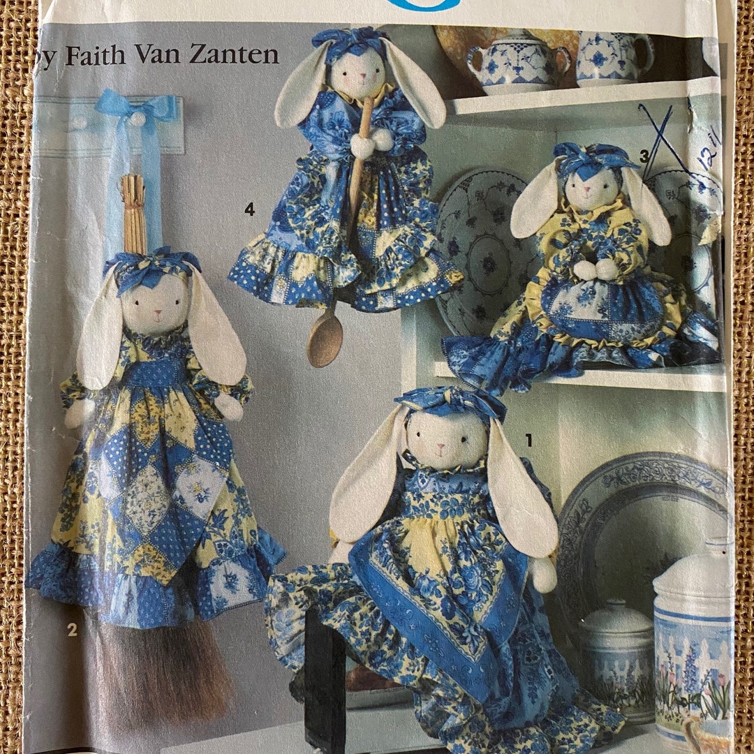 Vintage Simplicity 8264 Bunny Rabbit Toaster Cover Broom & Spoon Cover ...