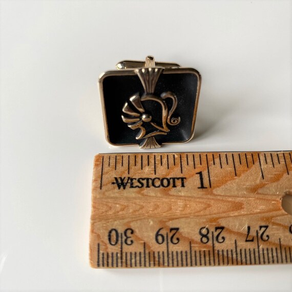 Vintage Swank Medieval Knight Cuff Links, Spartan War… - Gem