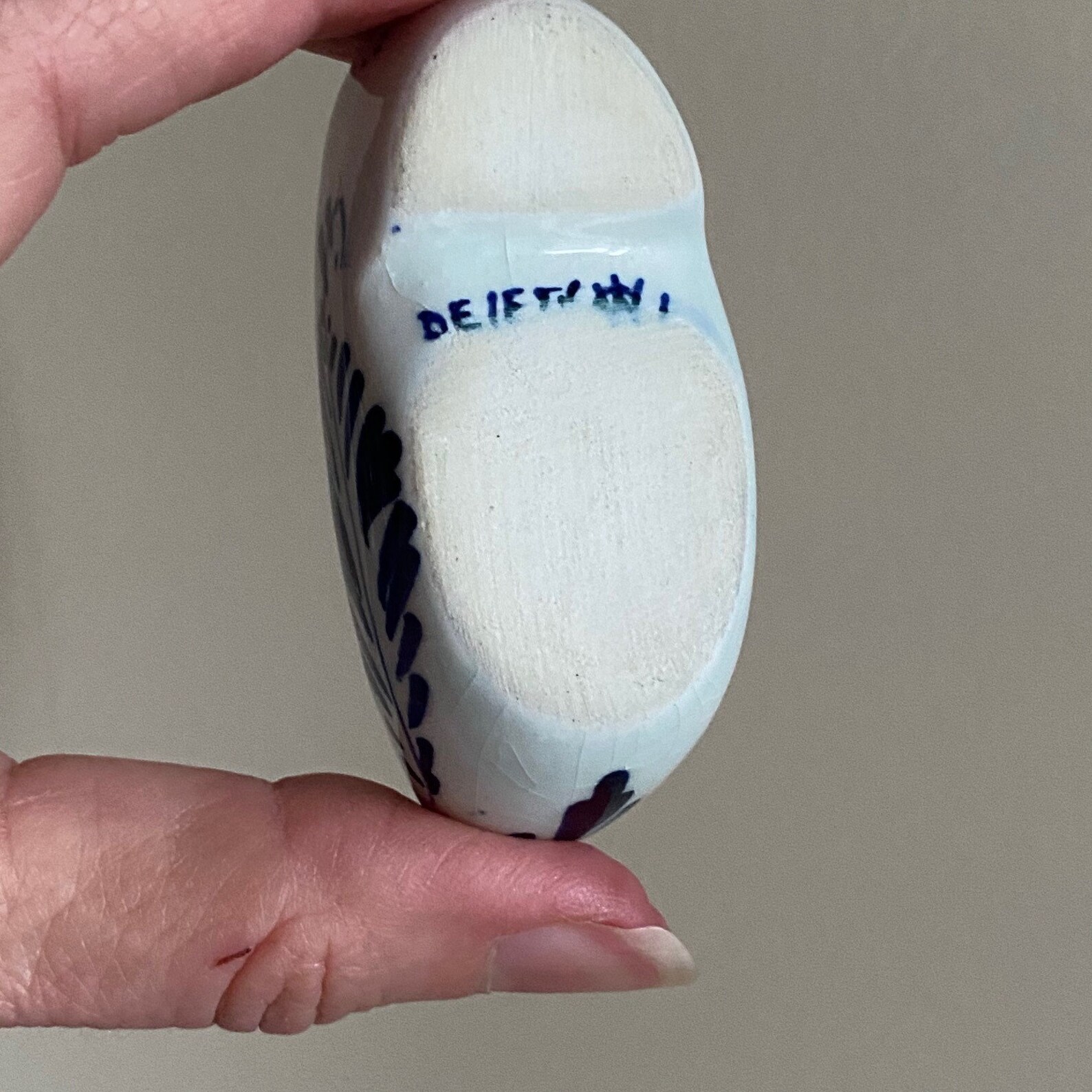 Vintage Delft Blue Miniature Trinket Box & Dutch Clog, Hand Painted ...