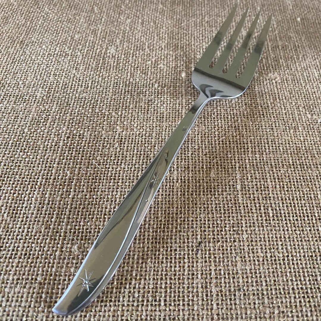 Vintage Oneida Twin Star Serving Fork, Stainless Steel MCM Atomic ...