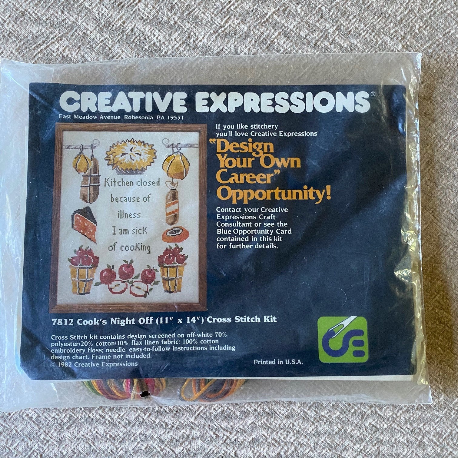 Vintage Cook's Night off Cross Stitch Kit Retro 1980s - Etsy