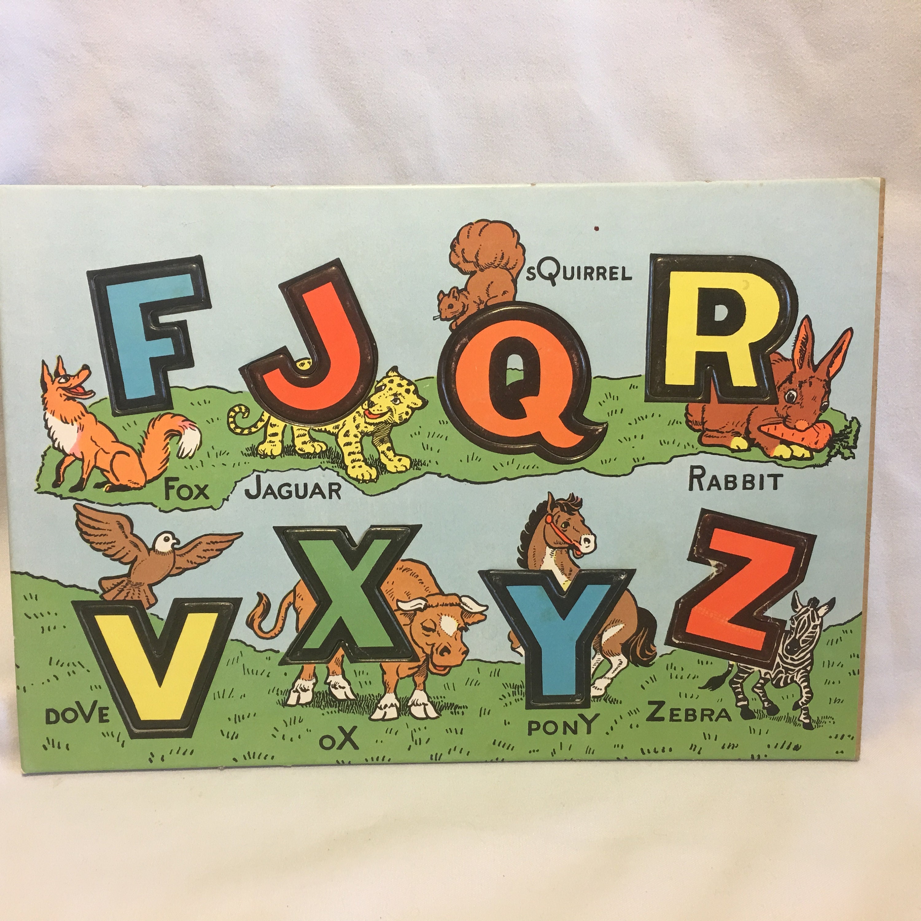 Vintage Cardboard Alphabet Puzzles -set of 8 - Etsy