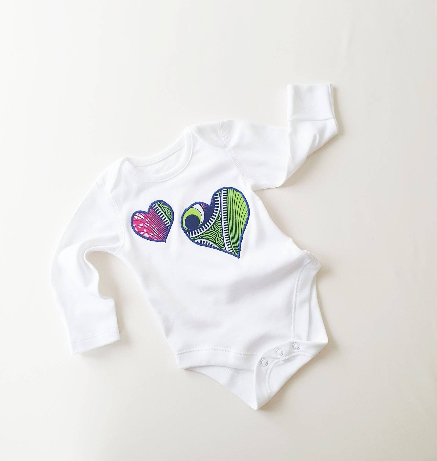 Baby Gro Set African Print Pink and Green - Etsy