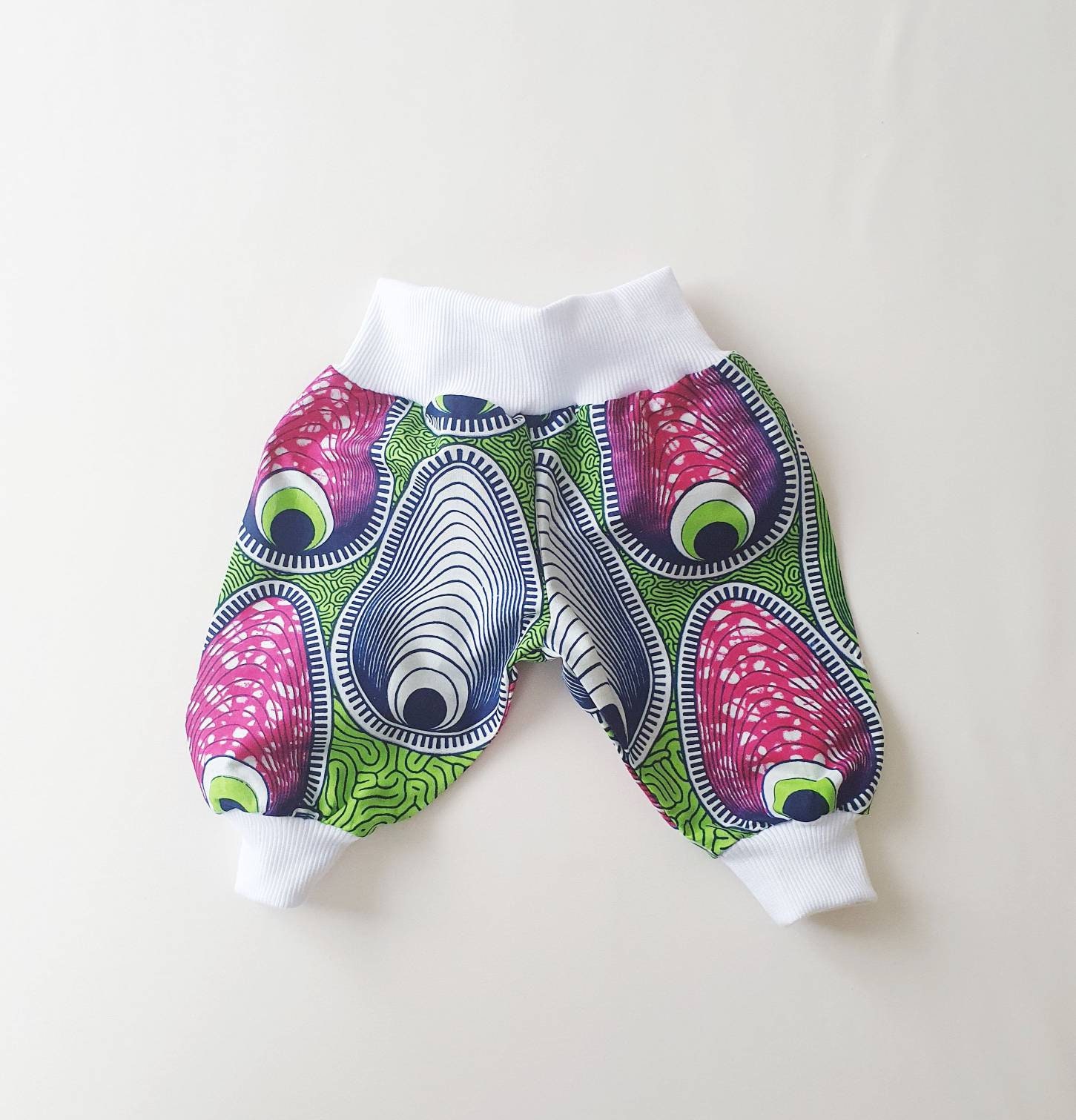 Baby Gro Set African Print Pink and Green - Etsy