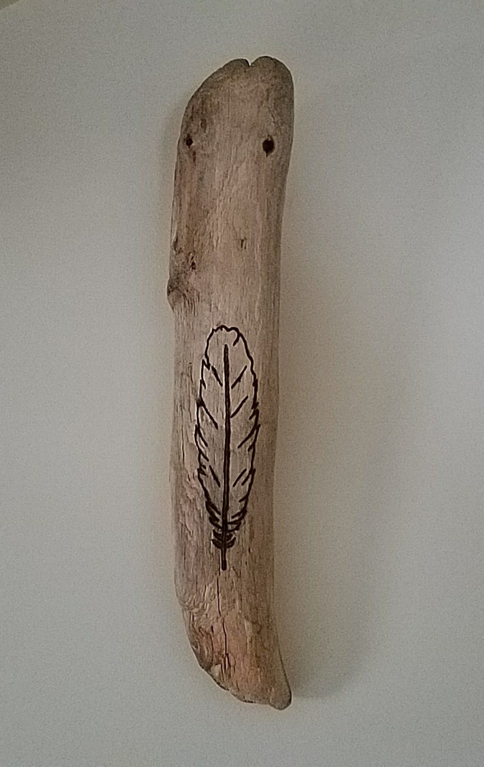 Feather Driftwood Art Wood Burning With Modern Simple Pyrography ...