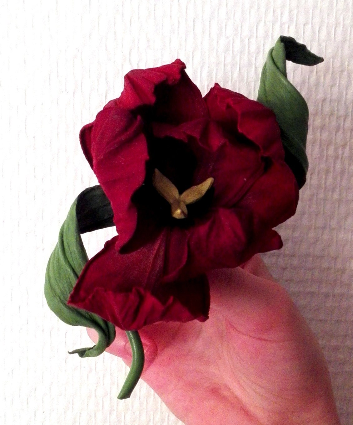 Red Tulip Brooch / Red Flower Pin/ Tulip is a Symbol of Love - Etsy