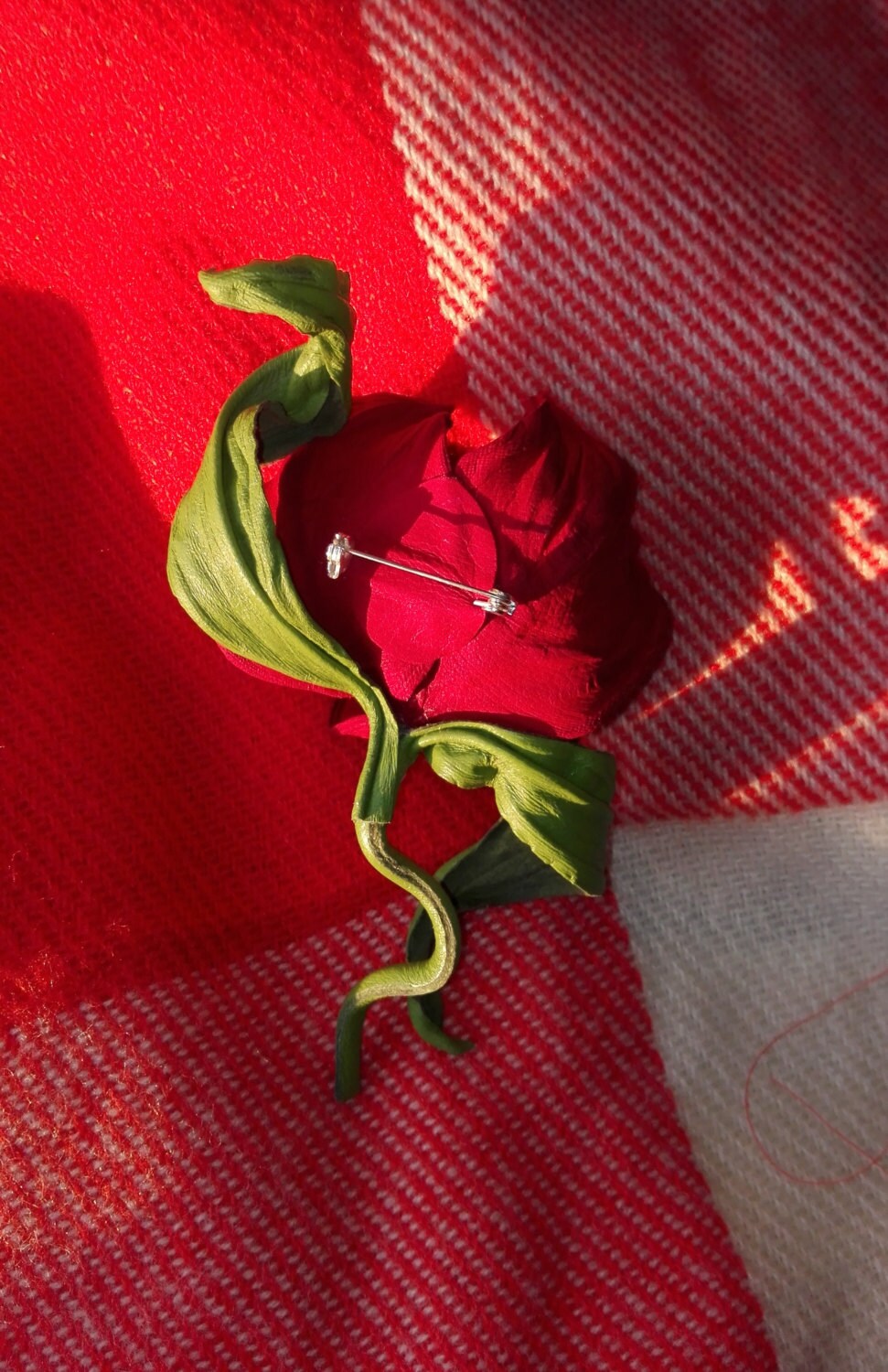 Red Tulip Brooch / Red Flower Pin/ Tulip is a Symbol of Love - Etsy