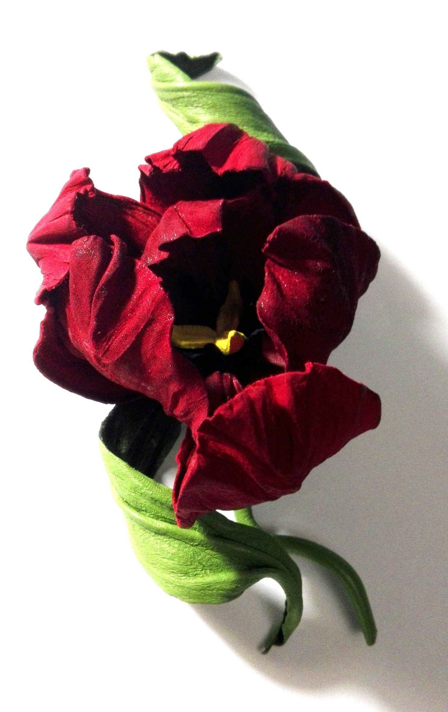 Red Tulip Brooch / Red Flower Pin/ Tulip is a Symbol of Love - Etsy