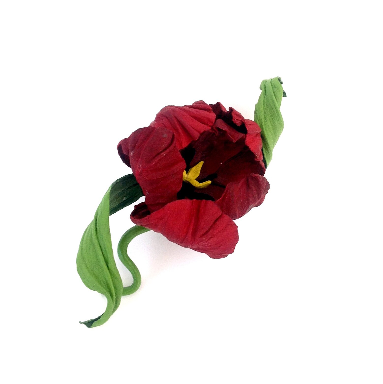 Red Tulip Brooch / Red Flower Pin/ Tulip is a Symbol of Love - Etsy