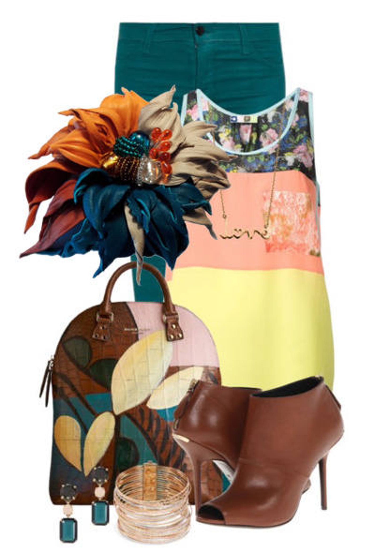 Leather brooch/ Large flower pin/ Leather anniversary for her/ | Etsy