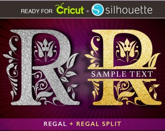 Regal Font SVG Regal Font Split Regal Font SVG Regal Monogram - Etsy