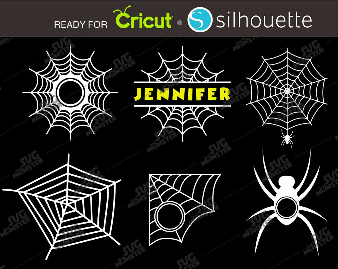 SVG SPIDER WEB Svg - Spiderweb Monogram - Halloween Svg Files ...