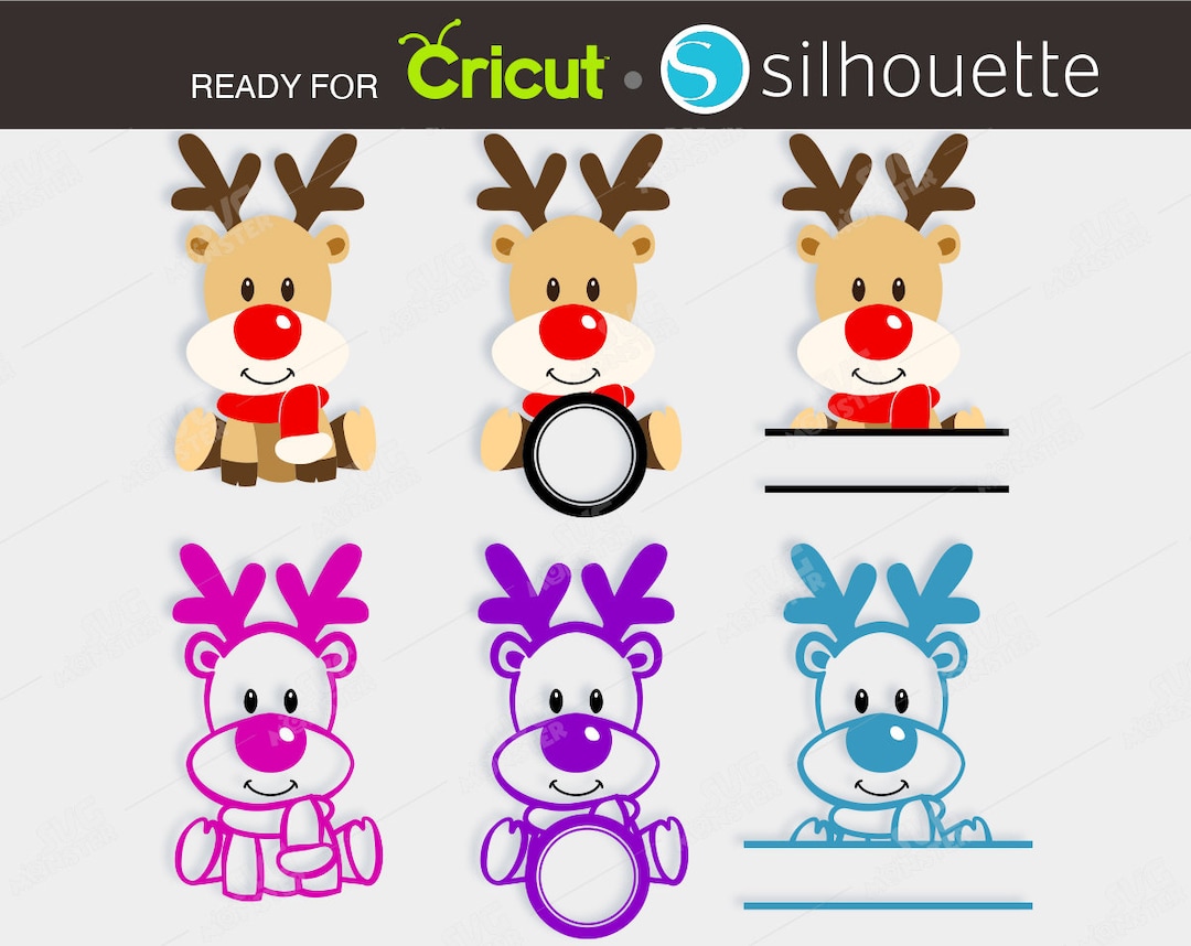 Reindeer SVG, Christmas Deer Cutting File for Cricut, Silhouette - Etsy