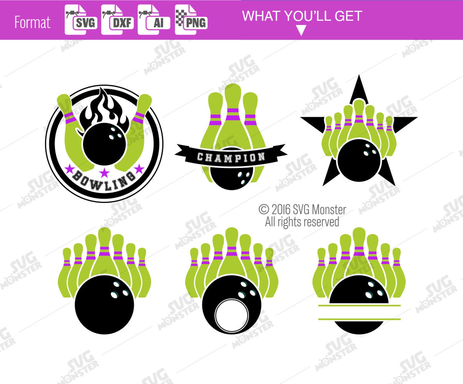 SVG BOWLING SVG Bowling Team Svg Champion Sport Circle Border Bowling ...