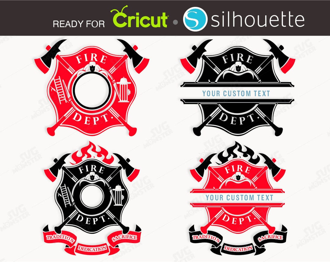 SVG FIREFIGHTER FIREMAN - Fire Department Monogram - Label Fire ...