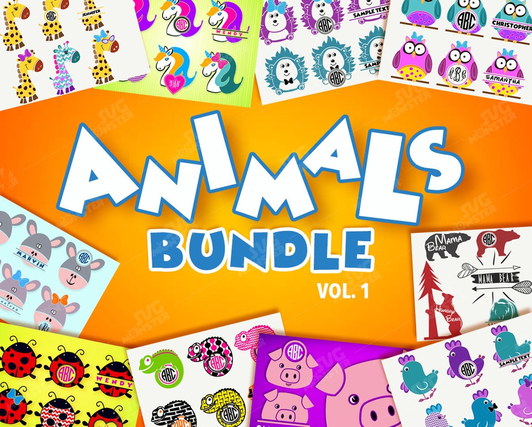 ANIMALS SVG BUNDLE Svg Bundle Animals Clipart Animals Bundle Svg Files ...