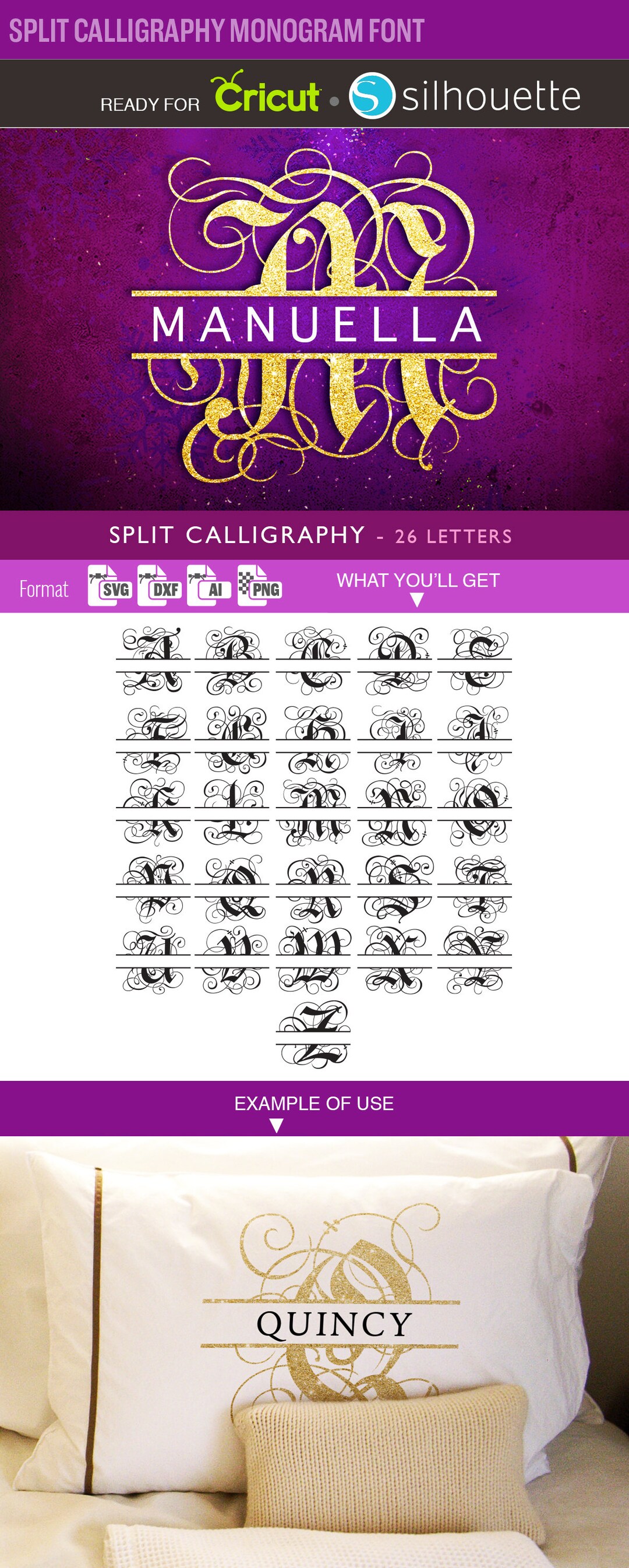 SPLIT CALLIGRAPHY FONT Svg Split Font Svg Split Letter Svg Split ...