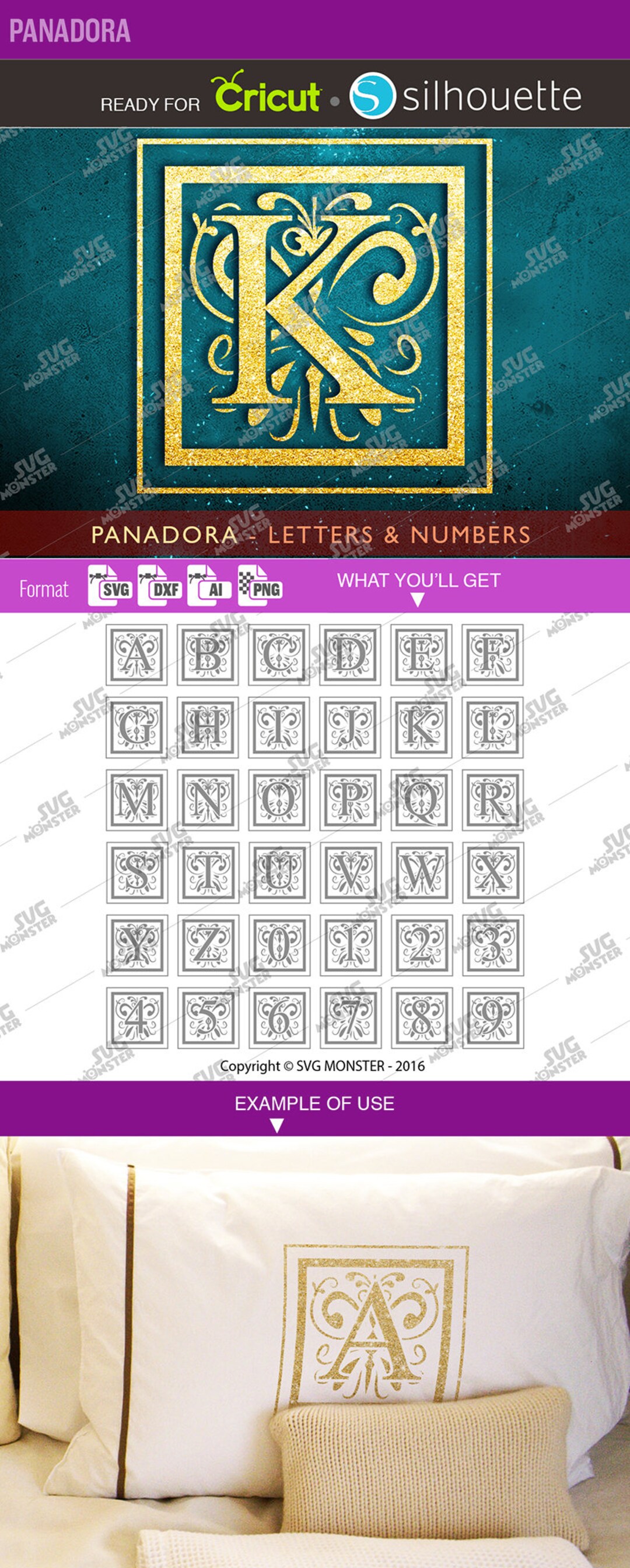 SQUARE MONOGRAM FONT Svg Monogram Font Cricut Fonts Svg - Wedding Font ...