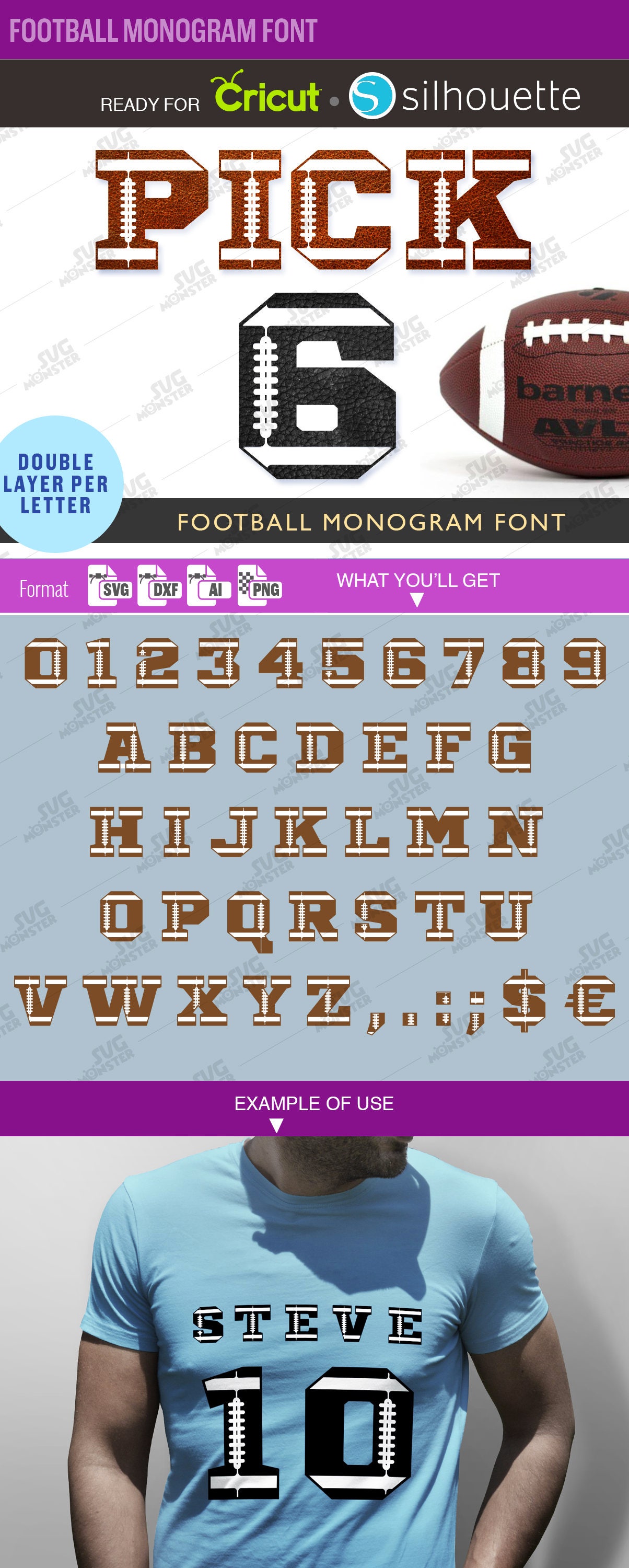 FOOTBALL SVG Football Number Svg Football Font Svg Football Letters Svg ...