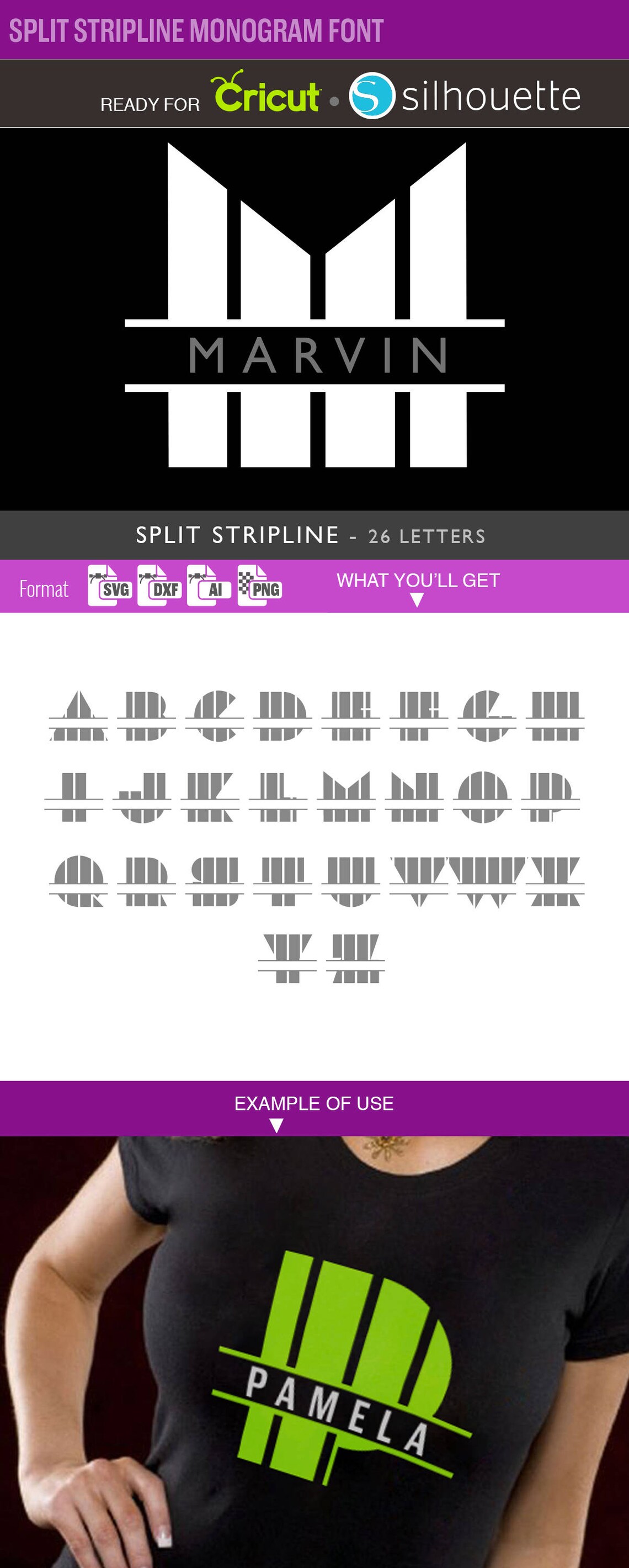 SVG SPLIT MONOGRAM Font Svg Split Font Svg Split Letter Svg - Etsy
