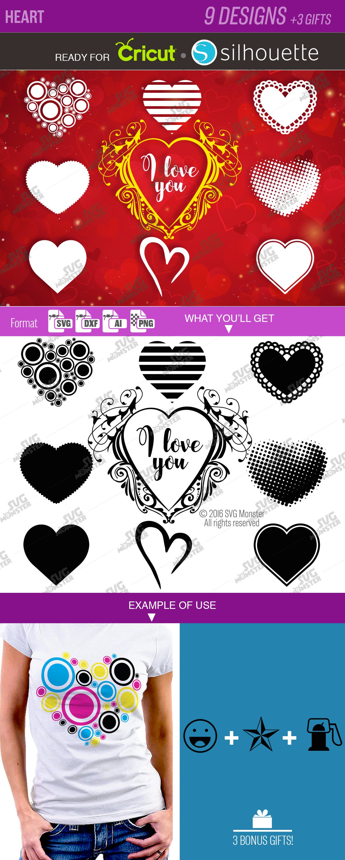 HEART Monogram Svg Love Valentine's Day Cut Files for Electronic Vinyl ...