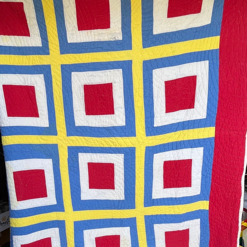 Primary Color Quilt - Etsy