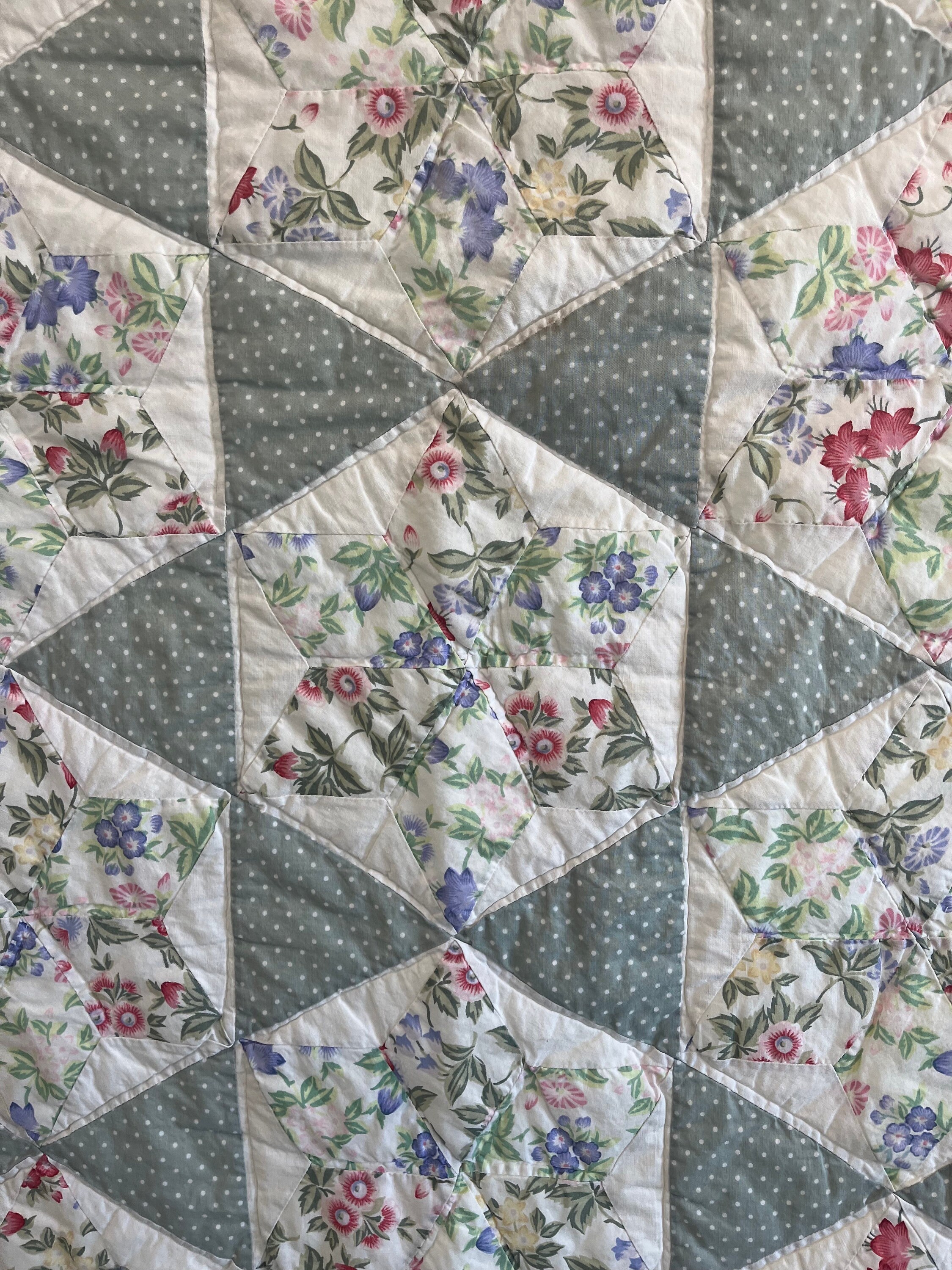 Custom Made Quilt Jacket. With Two Pockets. ANY SIZE Floral Star Quilt ...