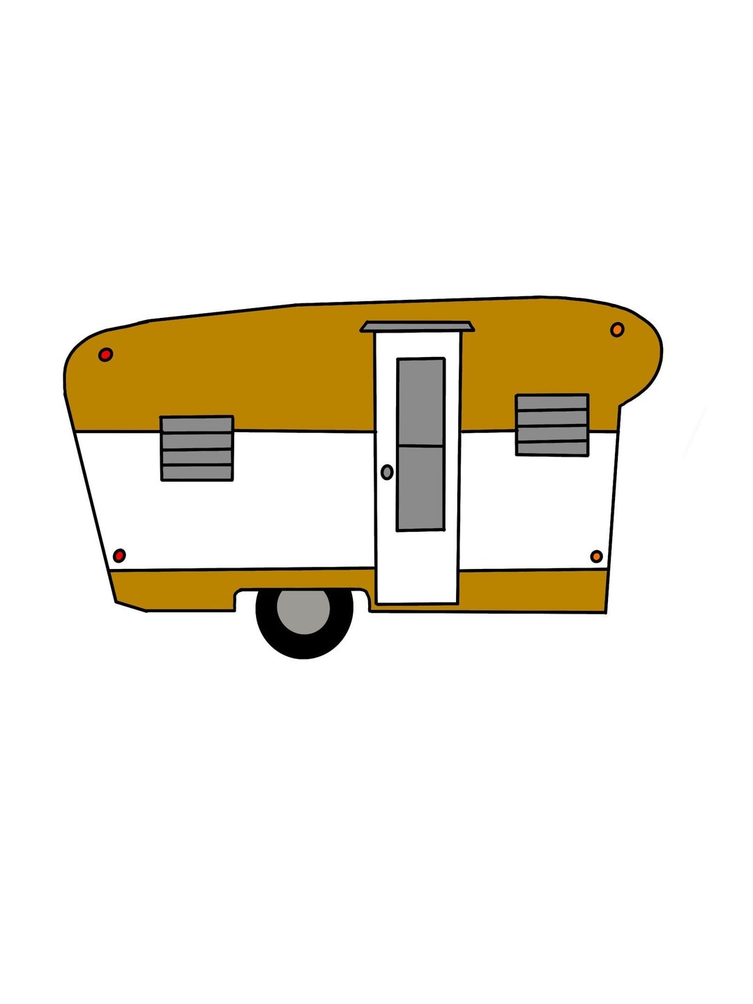 Vintage Camper Trailer Scotsman - Machine Embroidery Design, Embroidery ...