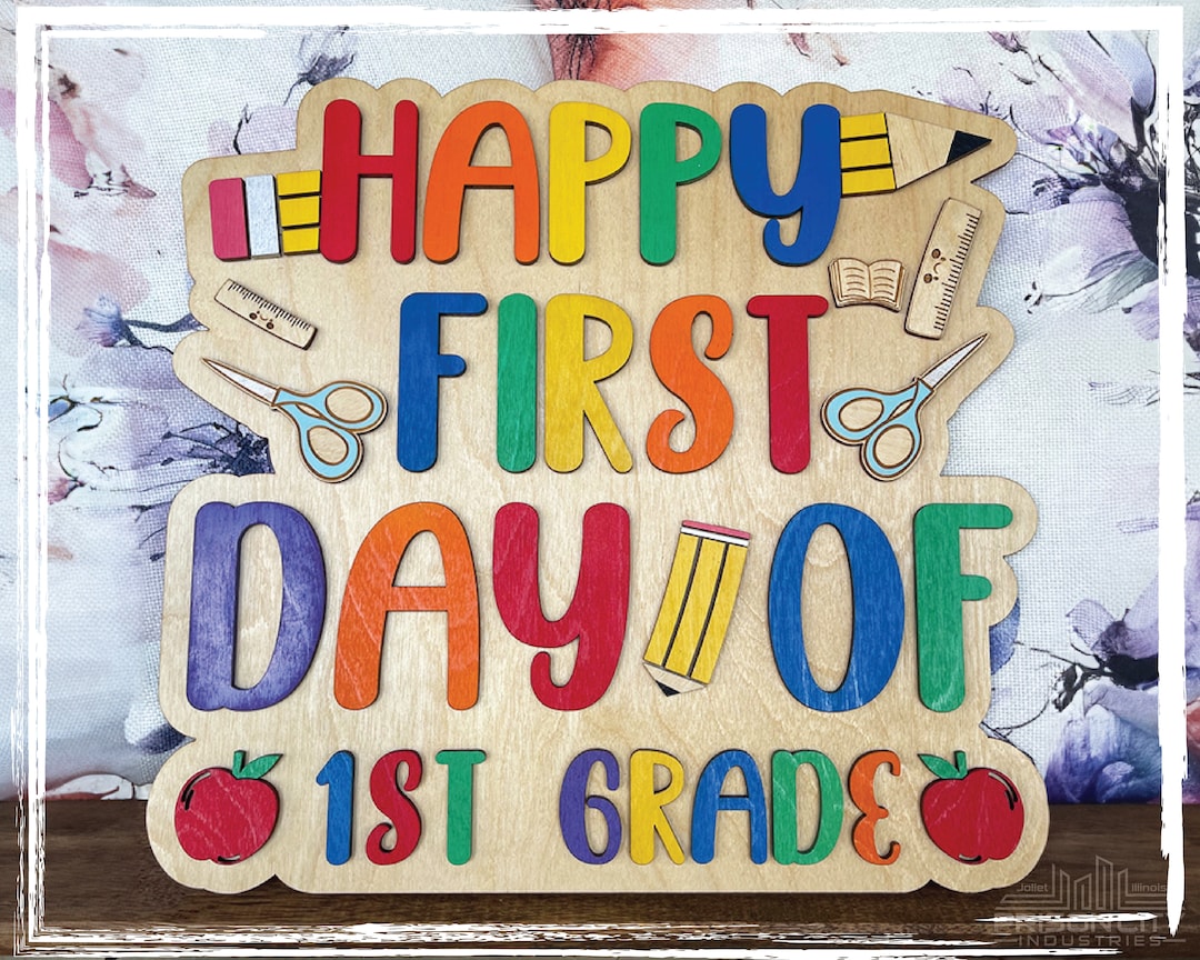 Personalized Back to School Sign Custom First Day of School Board Kids ...