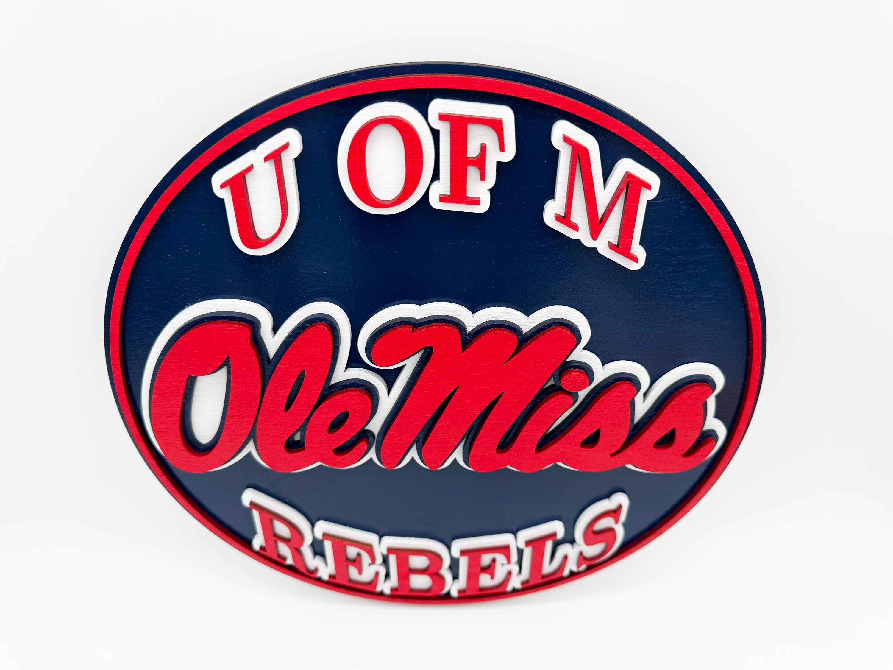 Custom Ole Miss Personalized Wooden Sign University of Mississippi Fan ...