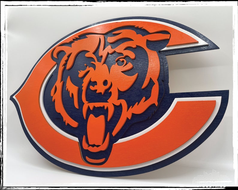 Custom Chicago Bears Sign Personalized NFL Team Wall Art Chicago Bears ...