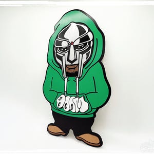 Custom MF DOOM Wood Sign Hip Hop Wall Art Rap Fan Gift MF Doom Mask ...