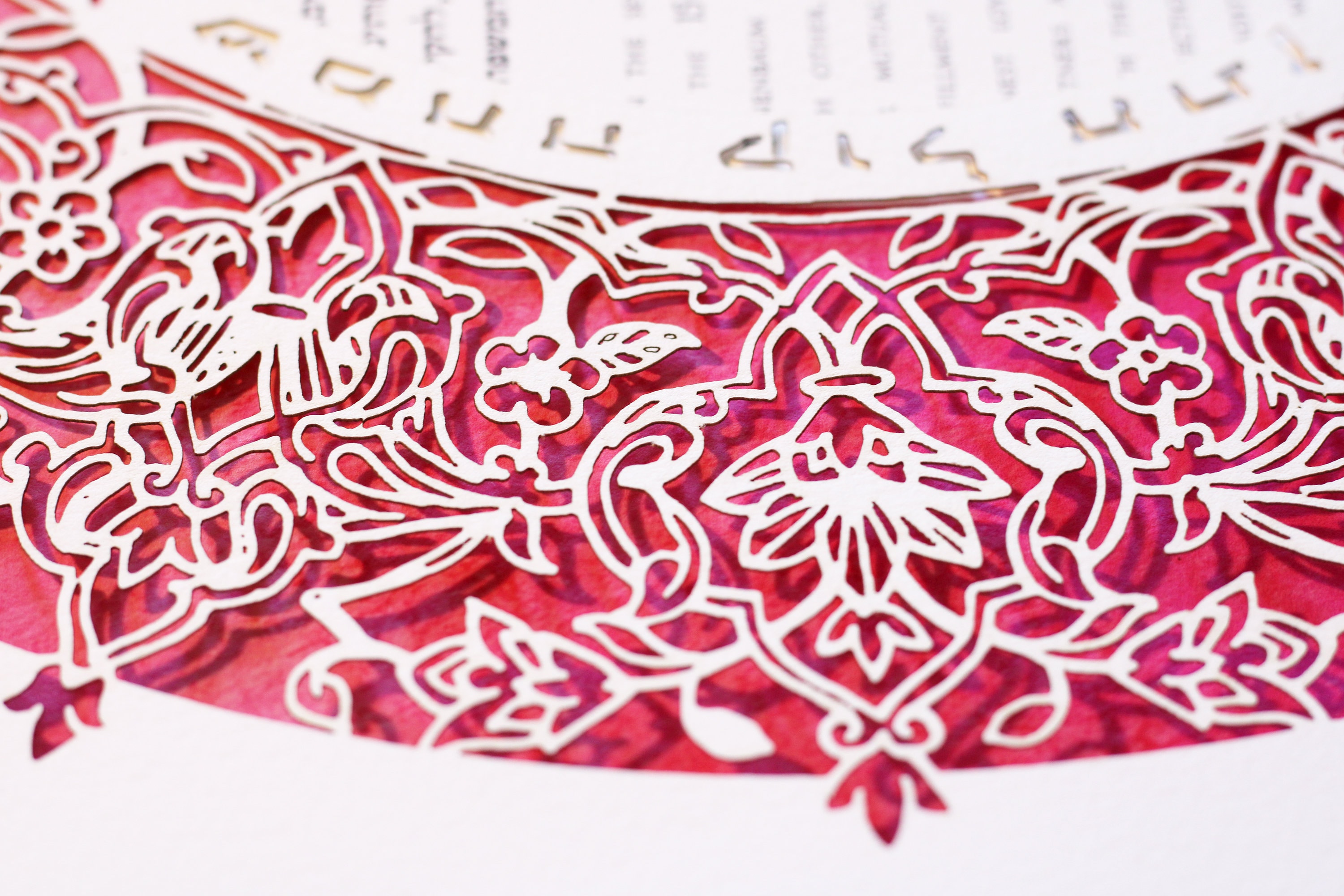 Papercut persian Ketubah Fine Art Jewish Wedding - Etsy Israel