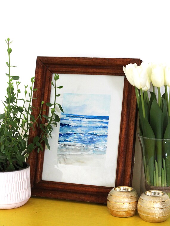 Sea Art Print Watercolor Print Ocean Print Sea Wall Art | Etsy
