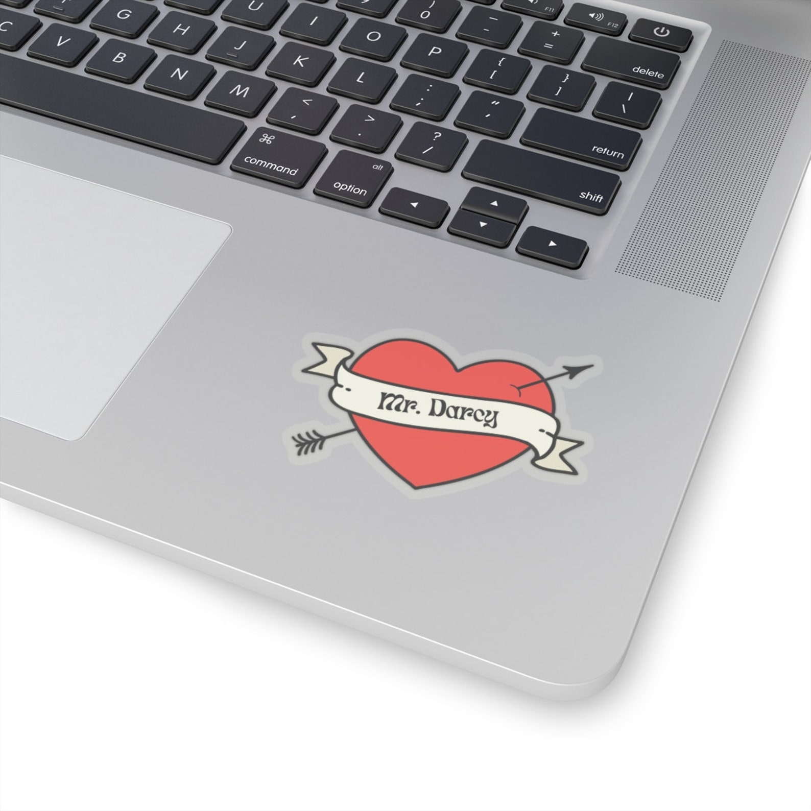 Mr. Darcy Heart Tattoo Sticker, Pride and Prejudice Sticker, Jane ...