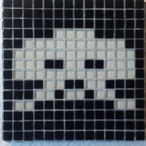 Original Space Invaders Mosaic Wall Art; Set of Six; Vintage Arcade Game; Vintage Video Game ...