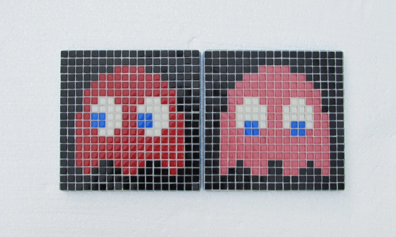 Original Pacman Mosaic Wall Art; Pacman Ghost; Speedy; Pinky; Vintage ...