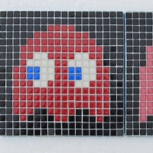 Original Pacman Mosaic Wall Art; Pacman; Set of 3; Vintage Video Game ...