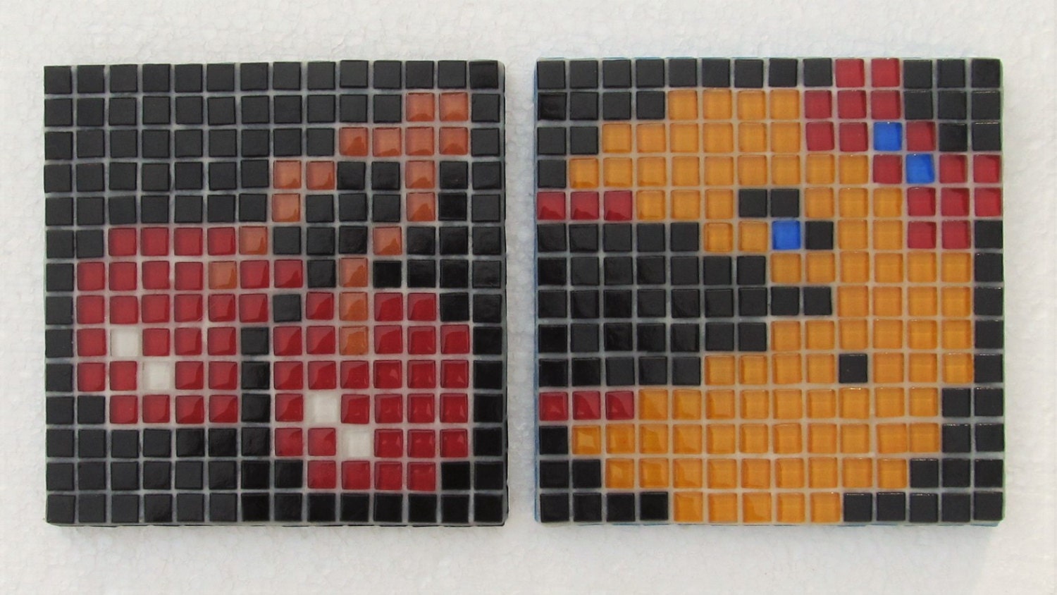 Original Pacman Mosaic Wall Art; Miss Pacman; Vintage Video Game; Glass ...