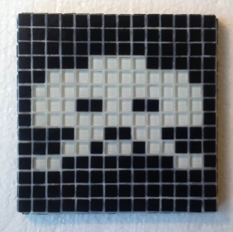 Original Space Invaders Mosaic Wall Art; Vintage Arcade Game; Vintage ...